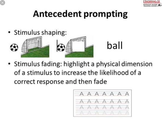 책76페이지: 자극형성(stimulus shaping) vs 자극용암(stimulus fading)에 대한 설명(수정 ...