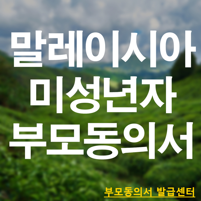 말레이시아 부모동의서 영문 공증 And 가족관계증명서 말레이시아 미성년자 입국심사 서류 발급 안내 네이버 블로그