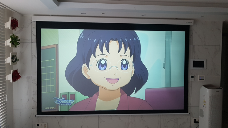 구리시 가정용 거실 빔프로젝터설치 LG 시네빔 HF80LA 비용 DCS 블랙광학스크린 업체 판매 : 네이버 블로그