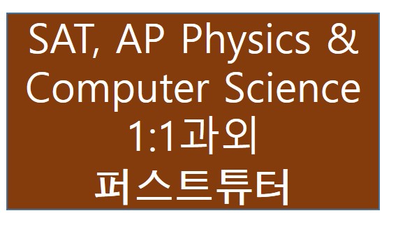 SAT2 Physics, AP Physics, Computer Science (컴퓨터사이언스)1:1과외 -퍼스트튜터 명강사 ...