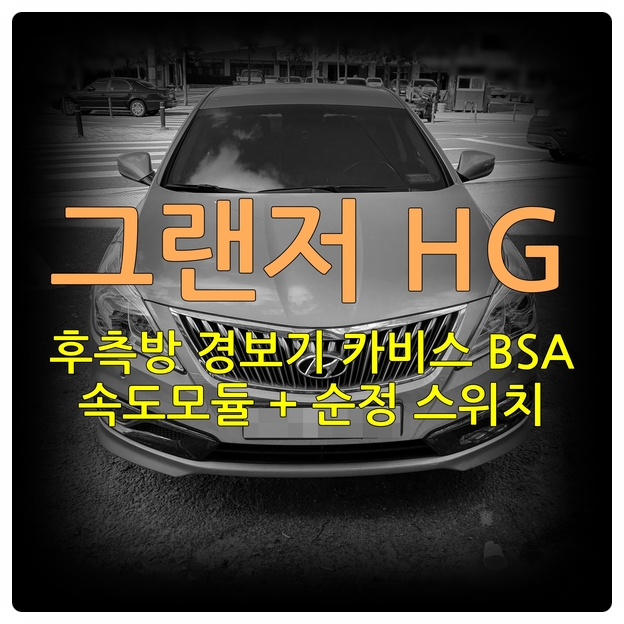 대구 그랜저 HG 후측방 경보기 카비스 BSA 순정 스위치와 속도모듈 설치 / BSD,BSM, BCW[한울 모터스] : 네이버 블로그