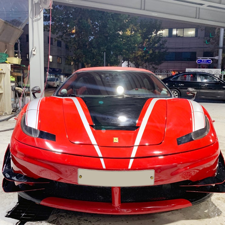 페라리 F430 스파이더 앞 범퍼도색 수리 강남 슈퍼카 수입차 정비 사고수리 추천 성수동 판금도색 덴트 외형복원