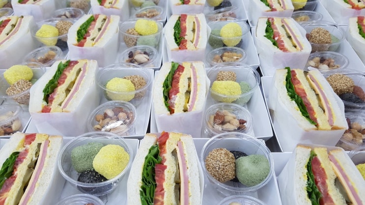 행사간식박스케이터링 강남대학교 행사 커피and샌드위치박스 간식 케이터링 250인분 네이버 블로그