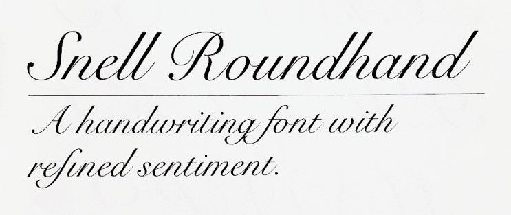 [Snell Roundhand] 기품 있고 정감 있는 시각적 메시지, 손글씨 서체 : 네이버 블로그