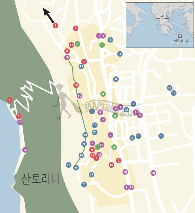 그리스 산토리니 피라 마을 지도추천맛집인기호텔관광지볼거리쇼핑 산토리니지도 그리스지도 네이버 블로그