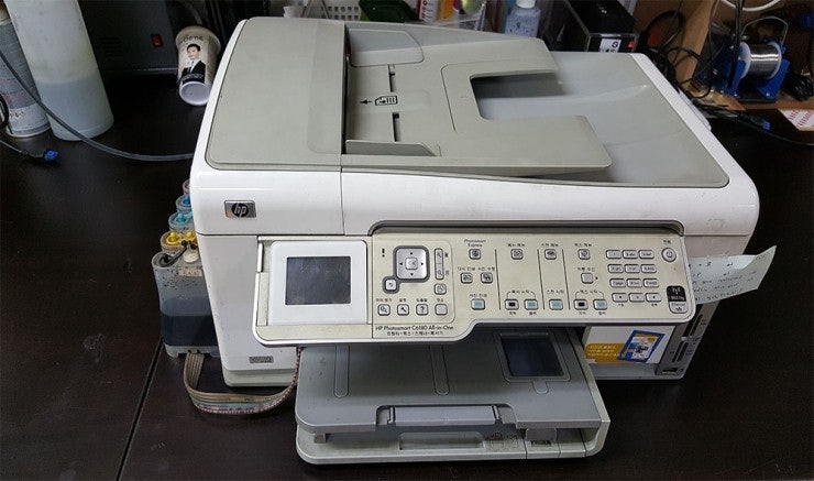 HP Photosmart C6180 All in One - 02헤드수리, 분해청소 [컴프링크] 용인 동백 죽전 분당 성남 프린터 ...