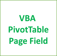 VBA 피벗테이블 페이지필드 사용법 : 네이버 블로그