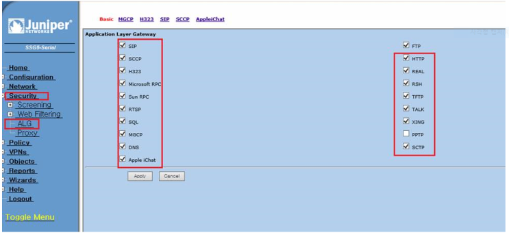 [주니퍼] Juniper 장비의 ALG(Application Layer Gateway) 설정으로 인한 이슈 발생.. : 네이버 블로그