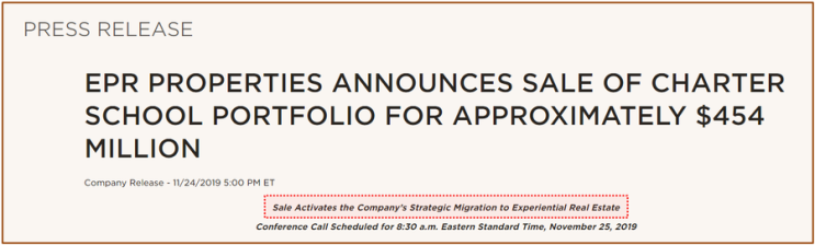 EPR, 사업포트폴리오 재편 중Transition : 네이버 블로그