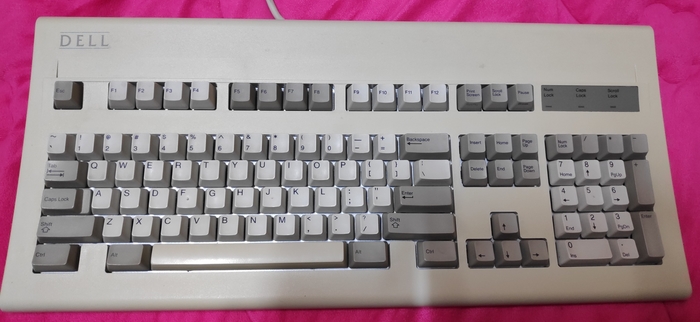 #1. 올드델 키보드 DELL AT101 키보드 알프스핑크축 기계식키보드 Old Dell Logo Dell At101 Alps ...