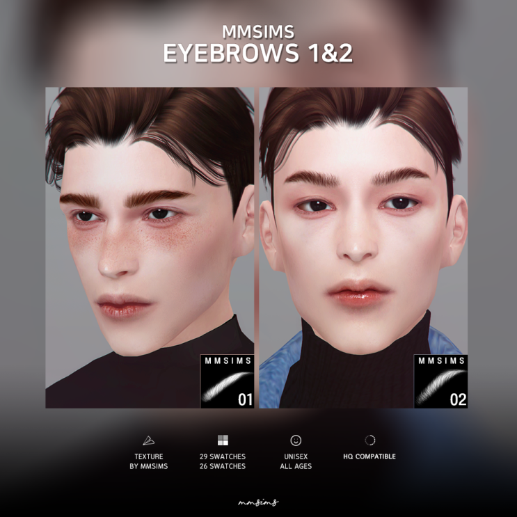 심즈4 눈썹 // MMSIMS Eyebrows 1&2 : 네이버 블로그