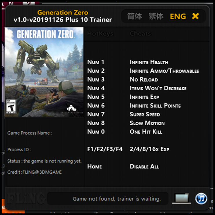 제너레이션 제로 트레이너 (Generation Zero Trainer v1.0 +10)3DM : 네이버 블로그