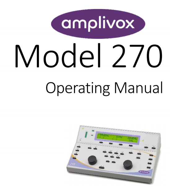Amplivox 270 설명서 : 네이버 블로그