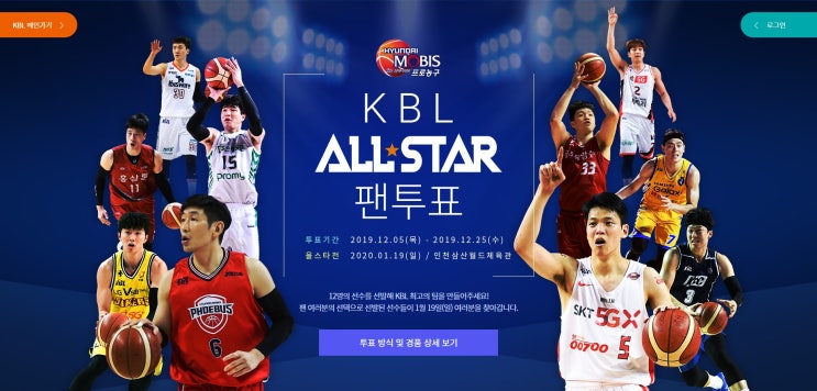2019-2020 KBL 프로농구 올스타 팬투표 시작! : 네이버 블로그