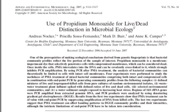 PCR에서 살아있는 균과 죽은균 구별을 위한 PMA(Propidium Monoazide) : 네이버 블로그