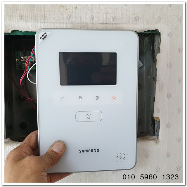 안양동 성원2차아파트 현관 인터폰 교체, 삼성 비디오폰 SHT-3625AMW 설치 : 네이버 블로그