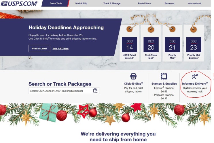 USPS 우편물 스캔 서비스 (Informed Delivery Service) 신청하기 : 네이버 블로그