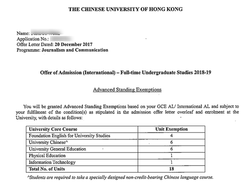 홍콩 유학생, Advanced Standing으로 학점면제 받기! #SoWeon : 네이버 블로그