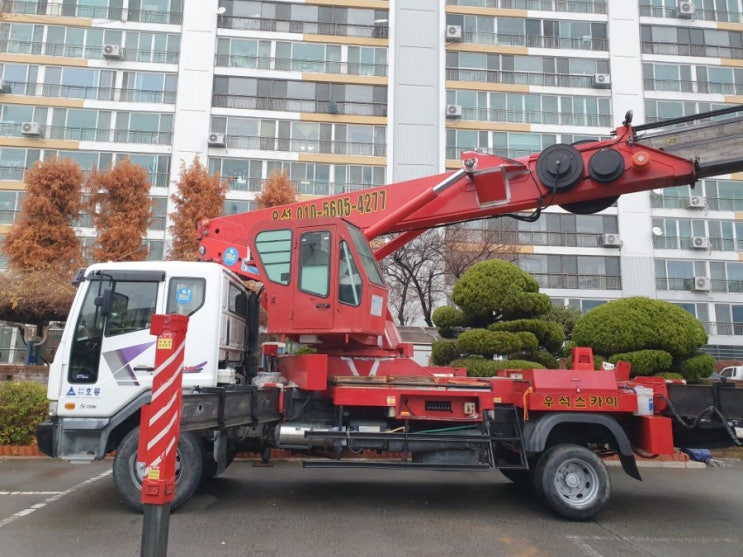 광주 중흥동 모아엘가 모델하우스 폐기물 자재양중 작업하는 광주스카이차 우석스카이 네이버 블로그