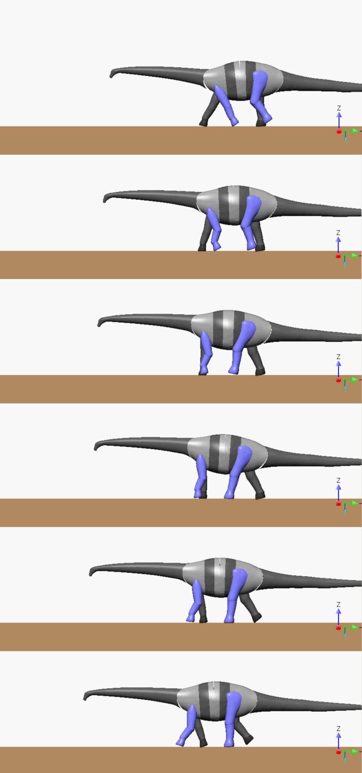 Sauropod walk cycle : 네이버 블로그