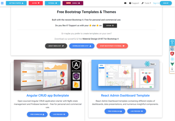Free Bootstrap Templates & Themes : 네이버 블로그