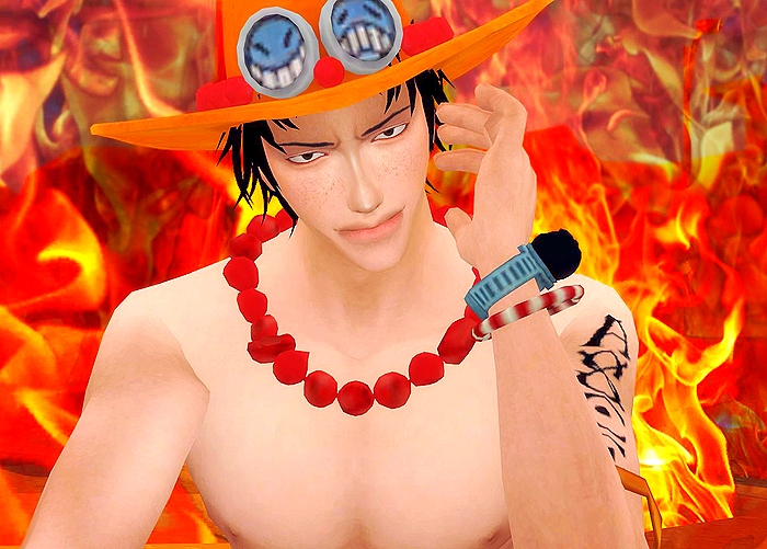 [심즈4 SIMS4 심배포] 원피스 Onepiece - 포트거스 D. 에이스 Portgas D. Ace : 네이버 블로그