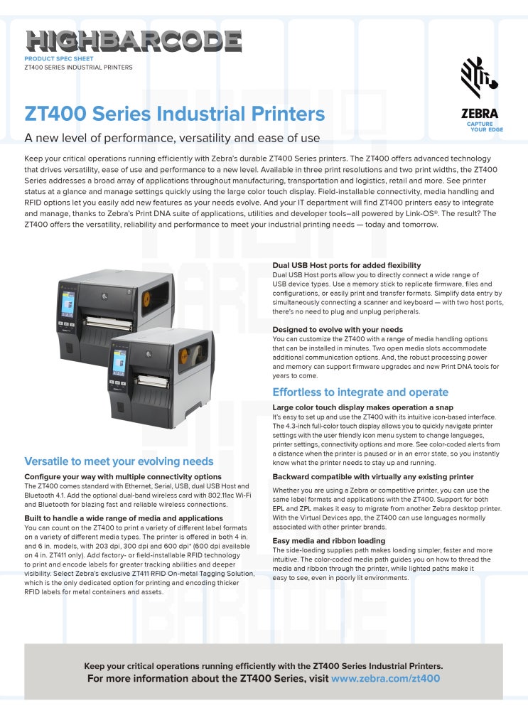 ZT411 ZT421 바코드프린터 : 네이버 블로그