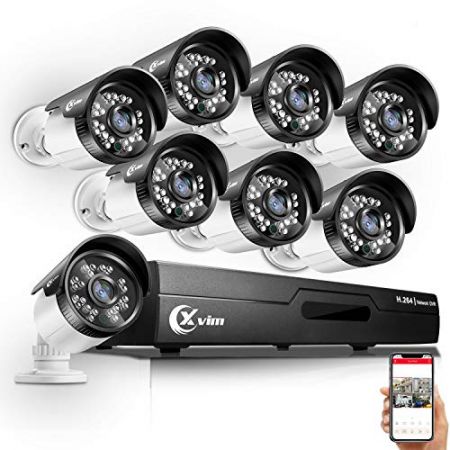 [아마존베스트]X-VIM XVIM 8CH HD-TVI 720P Security Camera System 1080N HDMI ...