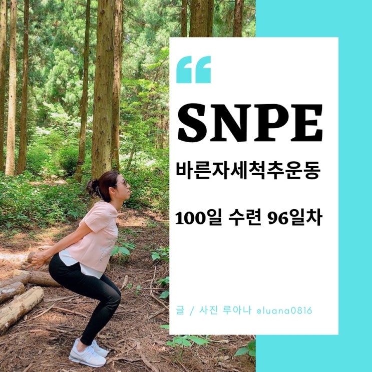 SNPE 바른자세척추운동 100일 수련 96일차 : 네이버 블로그