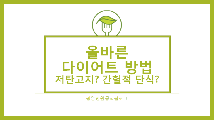 광양병원 공식블로그 비만 환자 치료를 위한 올바른 다이어트 방법 저탄고지 간헐적 단식 정확히 알자 네이버 블로그