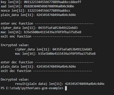 파이썬(Python) - AES-GCM 암호화 복호화 예제 by pycryptodome : 네이버 블로그