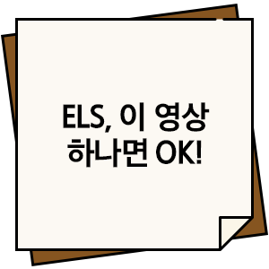 [ELS] ELS, 이 영상 하나면 OK! : 네이버 블로그
