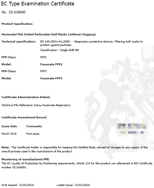 [PPE]EN 149 보건방진마스크 EN 136 풀마스크 EN 140 반마스크 EN 143 필터 CE 인증/ 보호구CE인증 ...