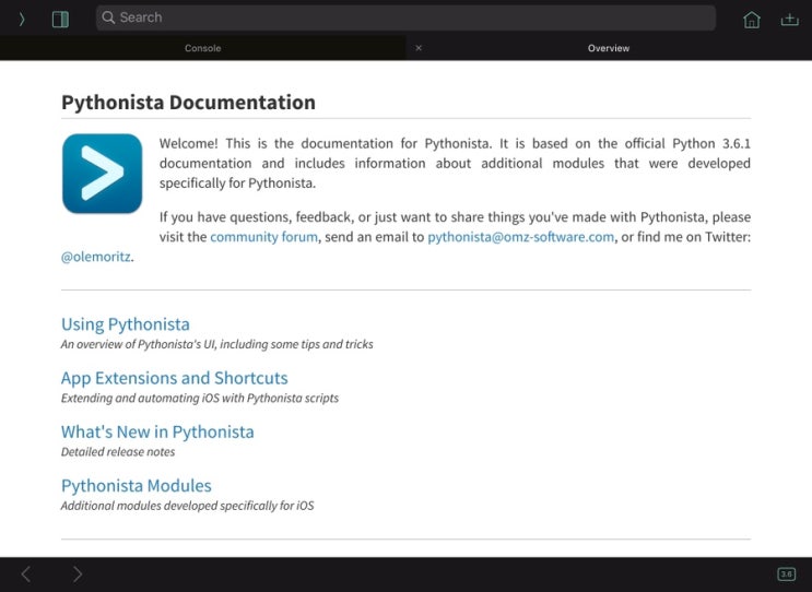 Pythonista3 Overview 네이버 블로그
