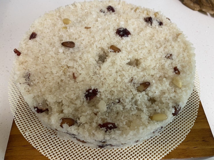 초간단 크랜베리 백설기 만들기 : 네이버 블로그