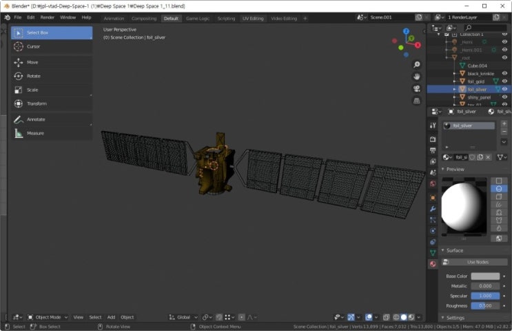 블렌더에서 오브젝트 면의 개수(poly count, tris count) 확인하기 : 네이버 블로그