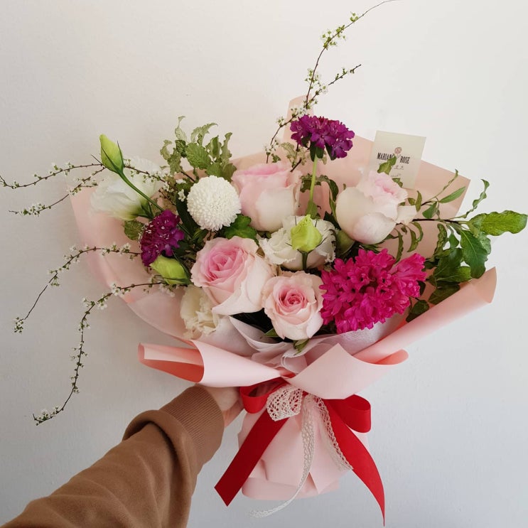 Mariangrose 여자친구 핑크 꽃다발 화이트데이선물 기념일선물 연남동꽃집 홍대꽃집 상암동꽃집 네이버 블로그