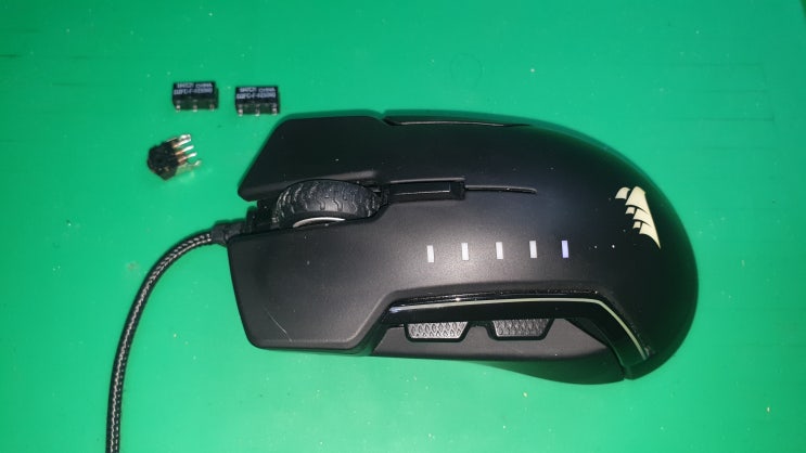 커세어 글레이브corsair Glaive Rgb게이밍마우스 휠튕김 클릭이되지 않는 더블클릭 드래그풀림증상 나윤테크에서 수리