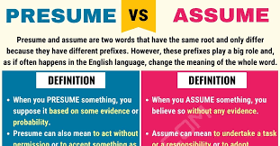 영어 동사 - Assume, Presume : 네이버 블로그