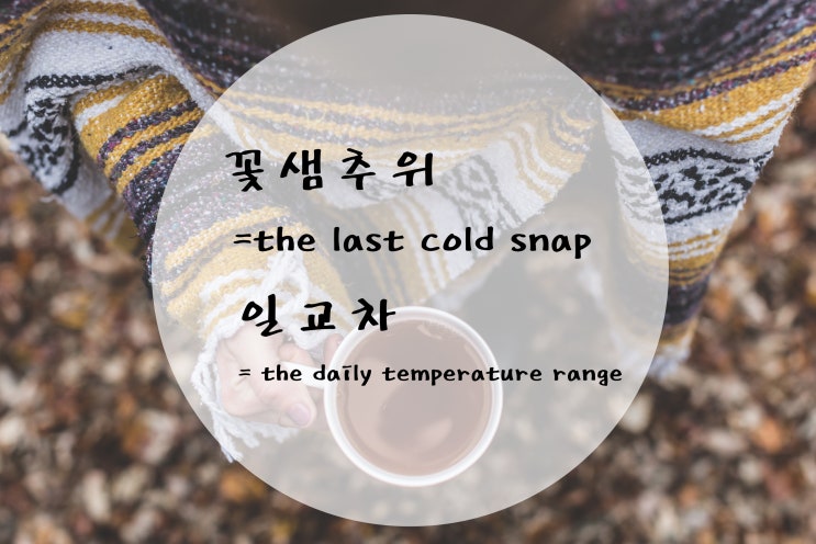 '꽃샘추위'는 영어로 'the last cold snap' ♪ : 네이버 블로그
