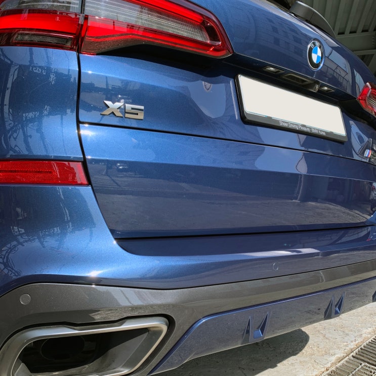 Bmw X5 M50d 범퍼 까짐 뒷 범퍼 부분도색 수리 강남 수입차 외형복원 판금도색 추천 서울 수입차 사고수리 보험