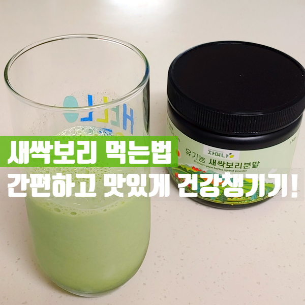 새싹보리 먹는법 간편하고 맛있게 건강챙기기 네이버 블로그