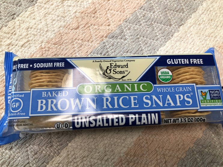 Edward & Sons, 유기농 구운 통곡물 Grain Brown Rice Snaps 무염 플레인 익숙한 쌀과자? : 네이버 블로그