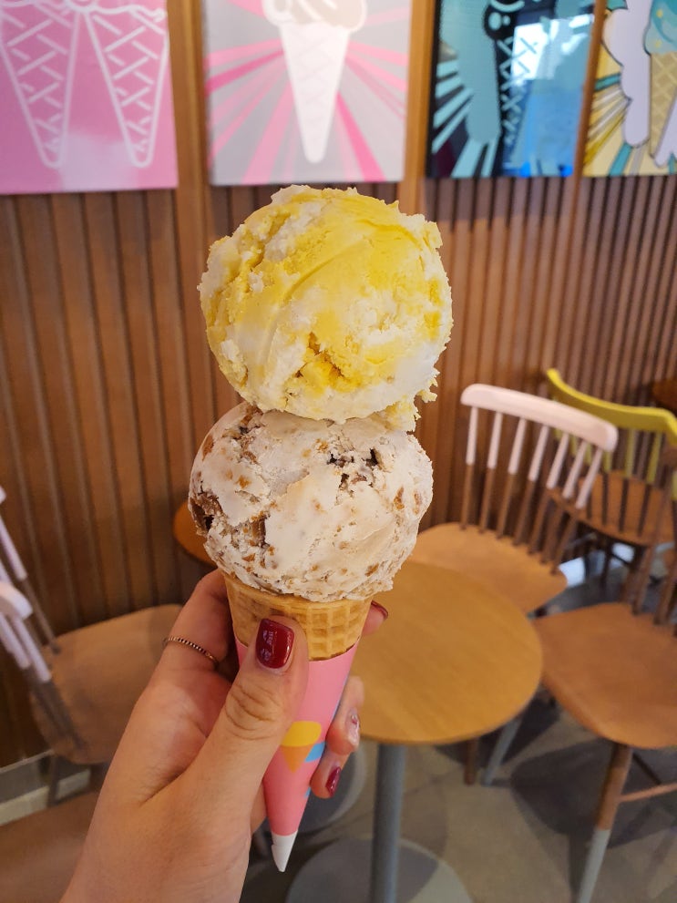 퇴근길에 먹어 본 배스킨라빈스 신메뉴 아이스 바나나킥 맛나요 네이버 블로그