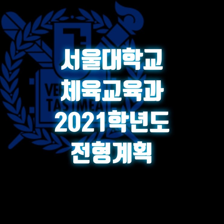 은평구체대입시 은평피스톤 서울대학교 체육교육과 2021학년도 전형계획 네이버 블로그
