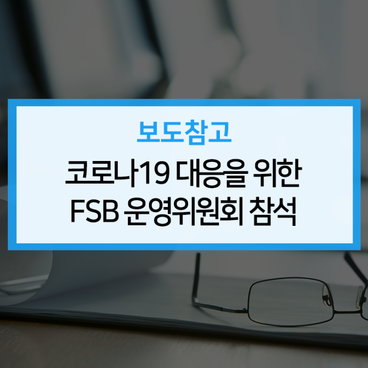 코로나19 대응을 위한 금융안정위원회(FSB) 운영위원회 참석 : 네이버 블로그