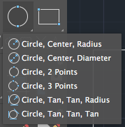 오토캐드_CIRCLE 명령어 (2P,TTR기능) : 네이버 블로그