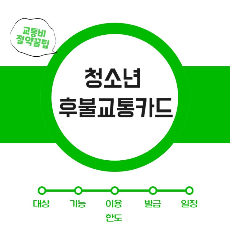 청소년 후불교통카드 정리 및 발급 방법 네이버 블로그
