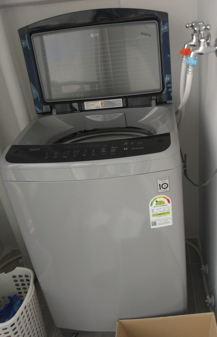 [후기] 1인가구 자취생 세탁기 - LG전자 통돌이 TR12BL : 네이버 블로그