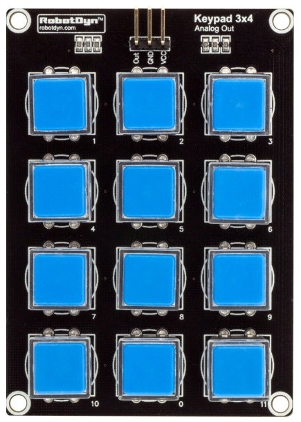 Button Keypad module 3x4. One analog out. Simple connection to ...